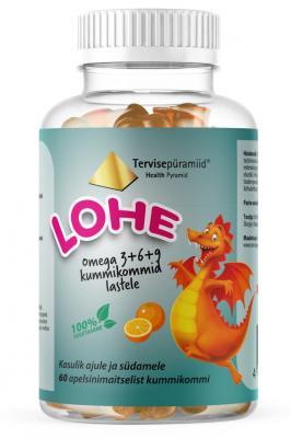 Tervis24 - TERVISEPÜRAMIID LOHE OMEGA 3+6+9 KUMMIKOMMID N60_